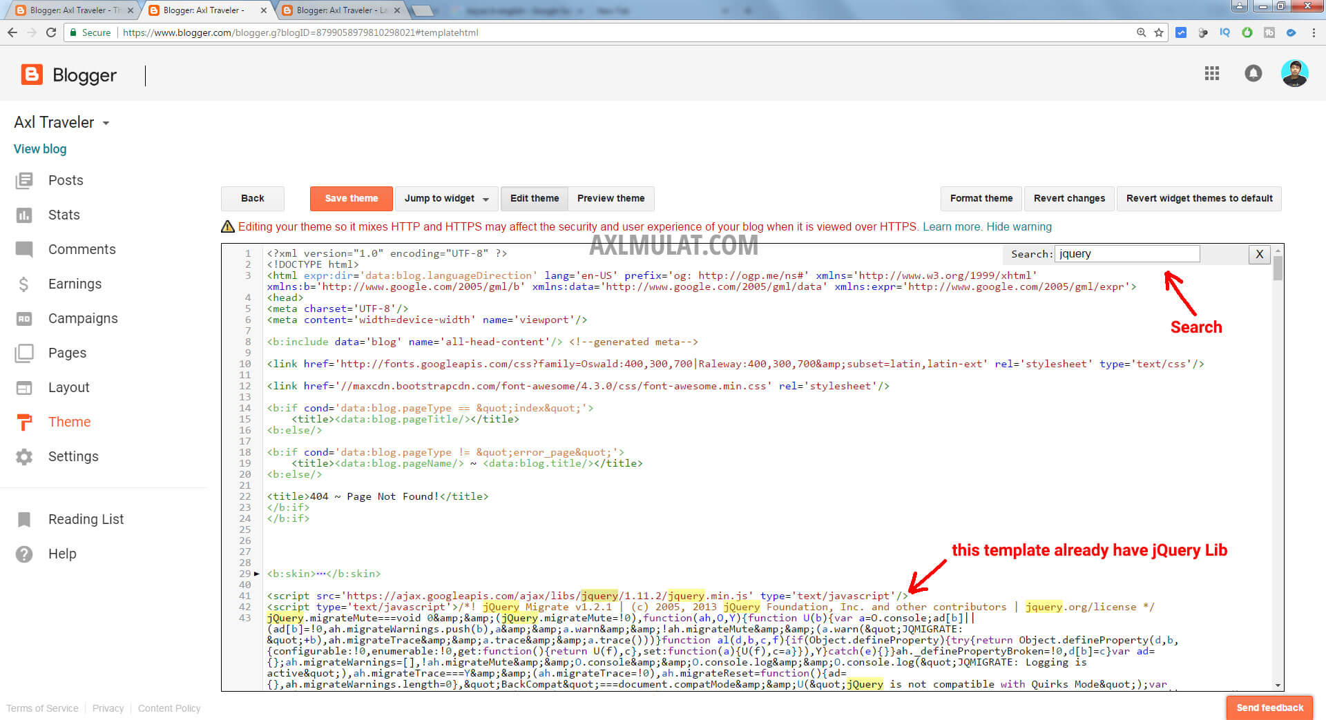 Creating Blogger Popup Widget Box - AxlMulat.com